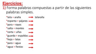 Palabras simples y compuestas | PPTX