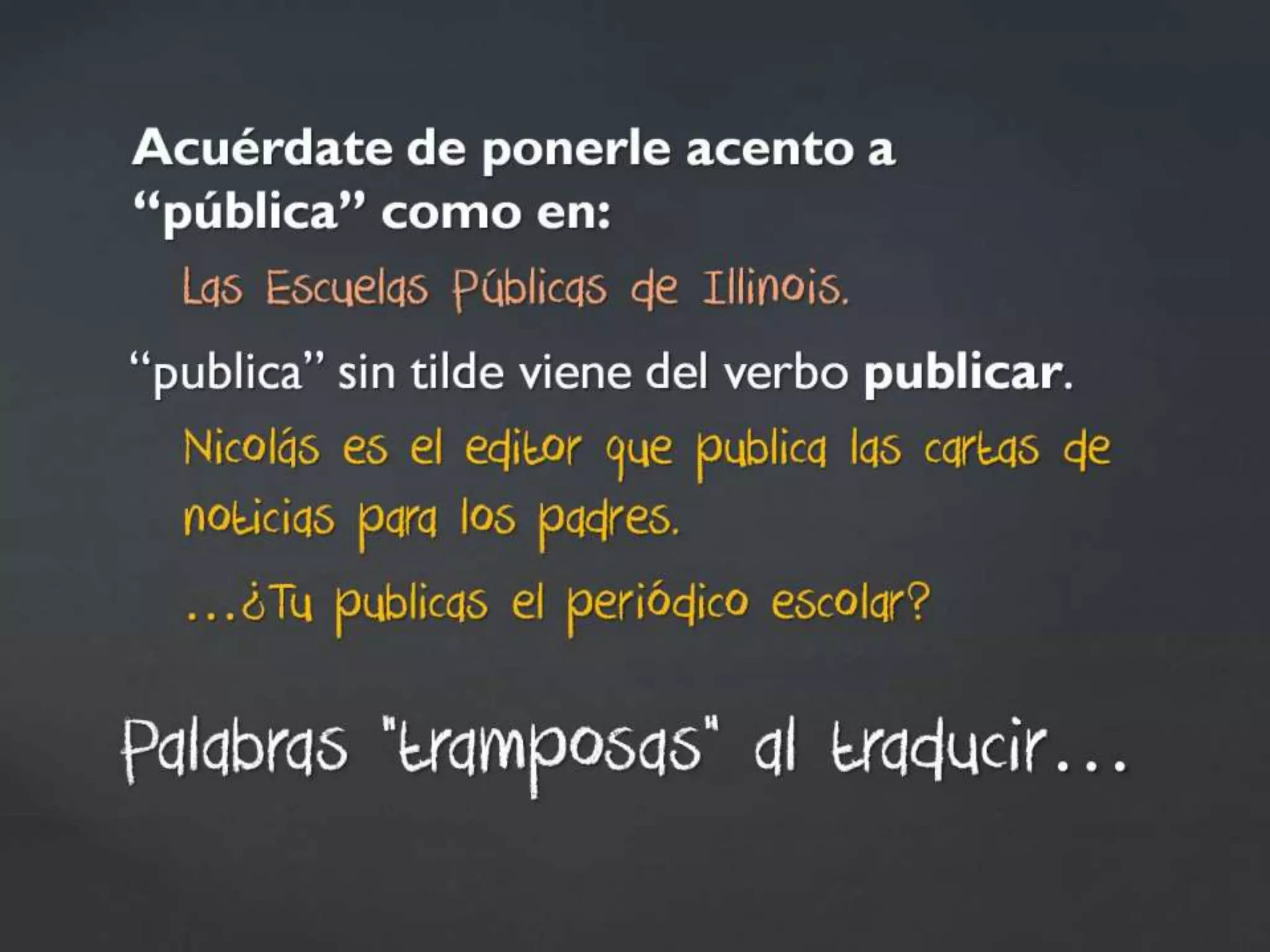 Palabras tramposas | PPTX