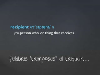 Palabras tramposas | PPT