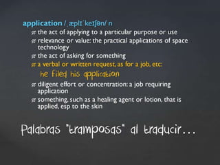 Palabras tramposas | PPT