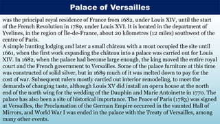Palace of Versailles | PDF