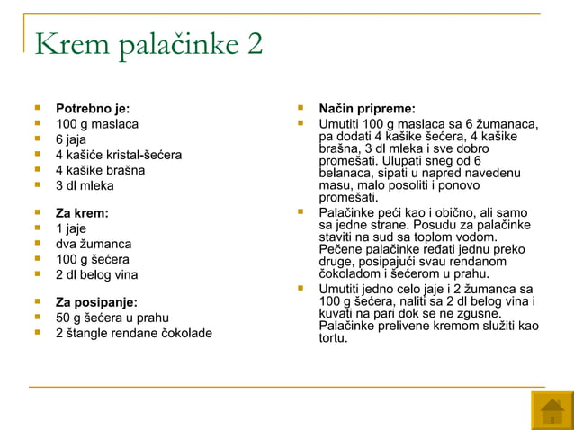 Palacinke recepti | PPT