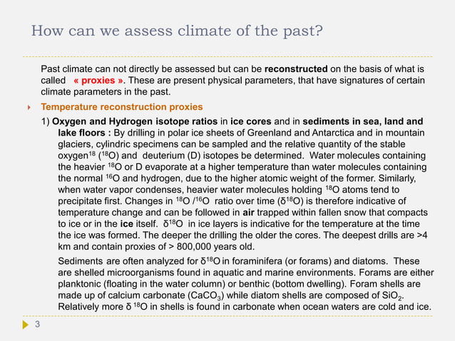 climate change in the past: Palaeoclimate | PPTX