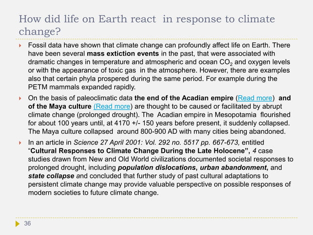 climate change in the past: Palaeoclimate | PPTX