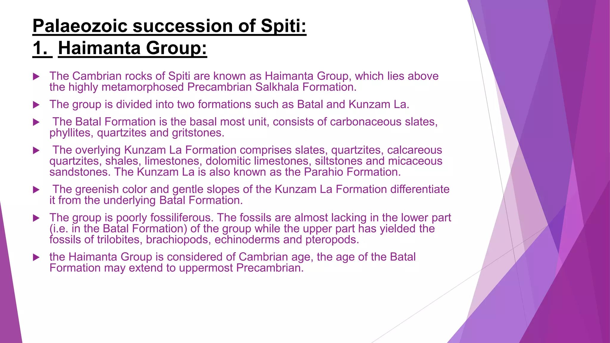 PALAEOZOIC SUCCESSION OF SPITI.pptx