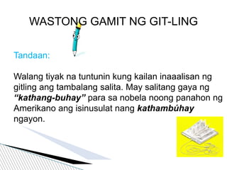 Palagitlingan | PPTX