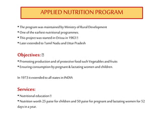 National nutrition programs- community development | PPTX
