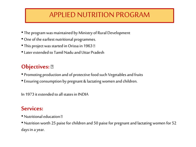 National nutrition programs- community development | PPT
