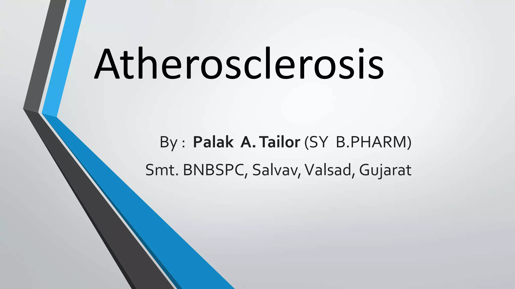 Atherosclerosis Slideshare Pathology Ppt Notes | PPTX