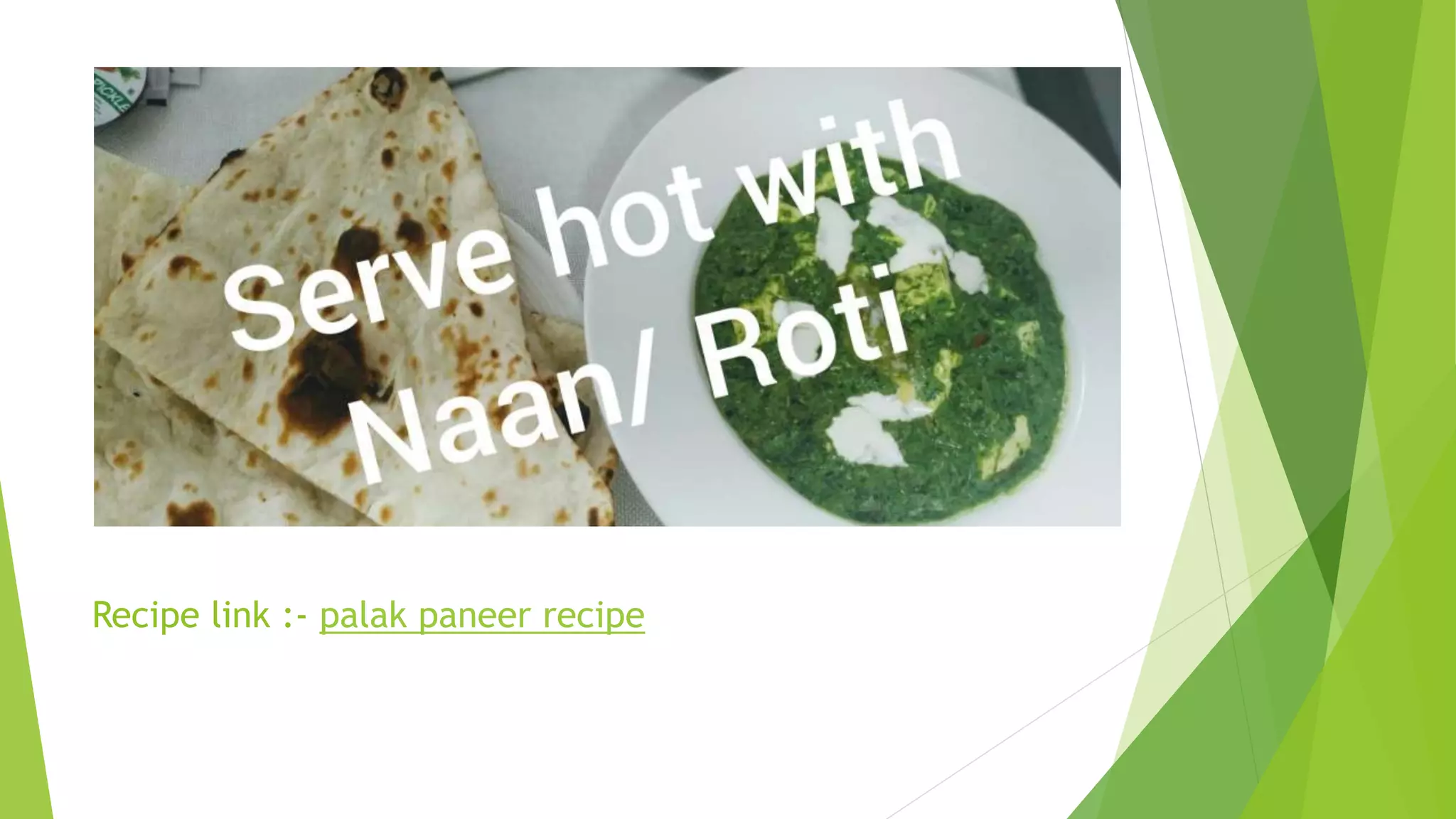 Palak paneer how to make palak paneer recipe | PPTX