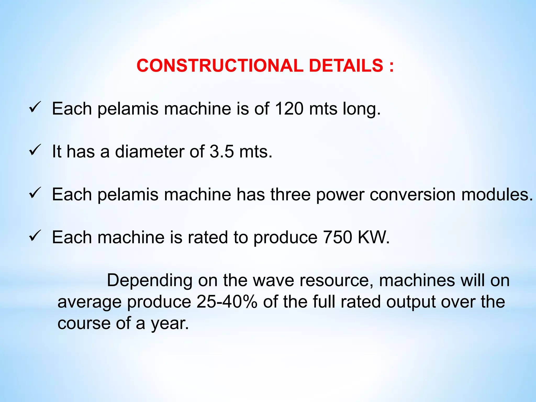 pelamis wave energy convertor ppt | PPTX