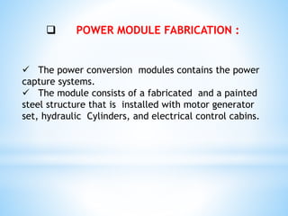 pelamis wave energy convertor ppt | PPTX | Power and Energy Industry ...