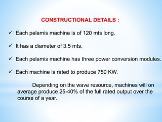 pelamis wave energy convertor ppt | PPTX