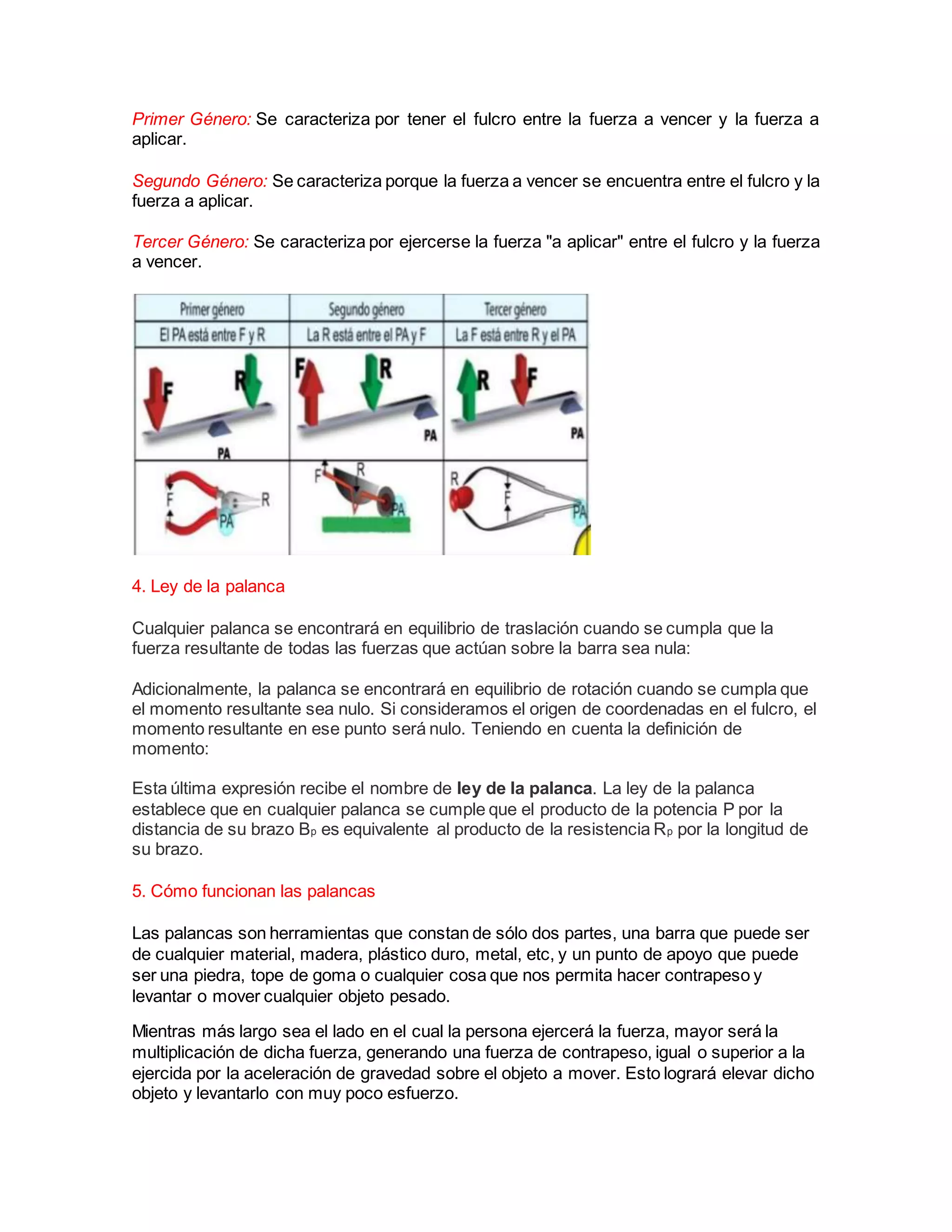 Palancas y mecanismos articulados | DOCX