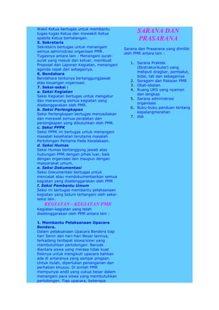 Palang merah remaja atau pmr merupakan organisasi sosial kemanusiaan ...