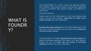Palantir Foundry Introduction | PPTX