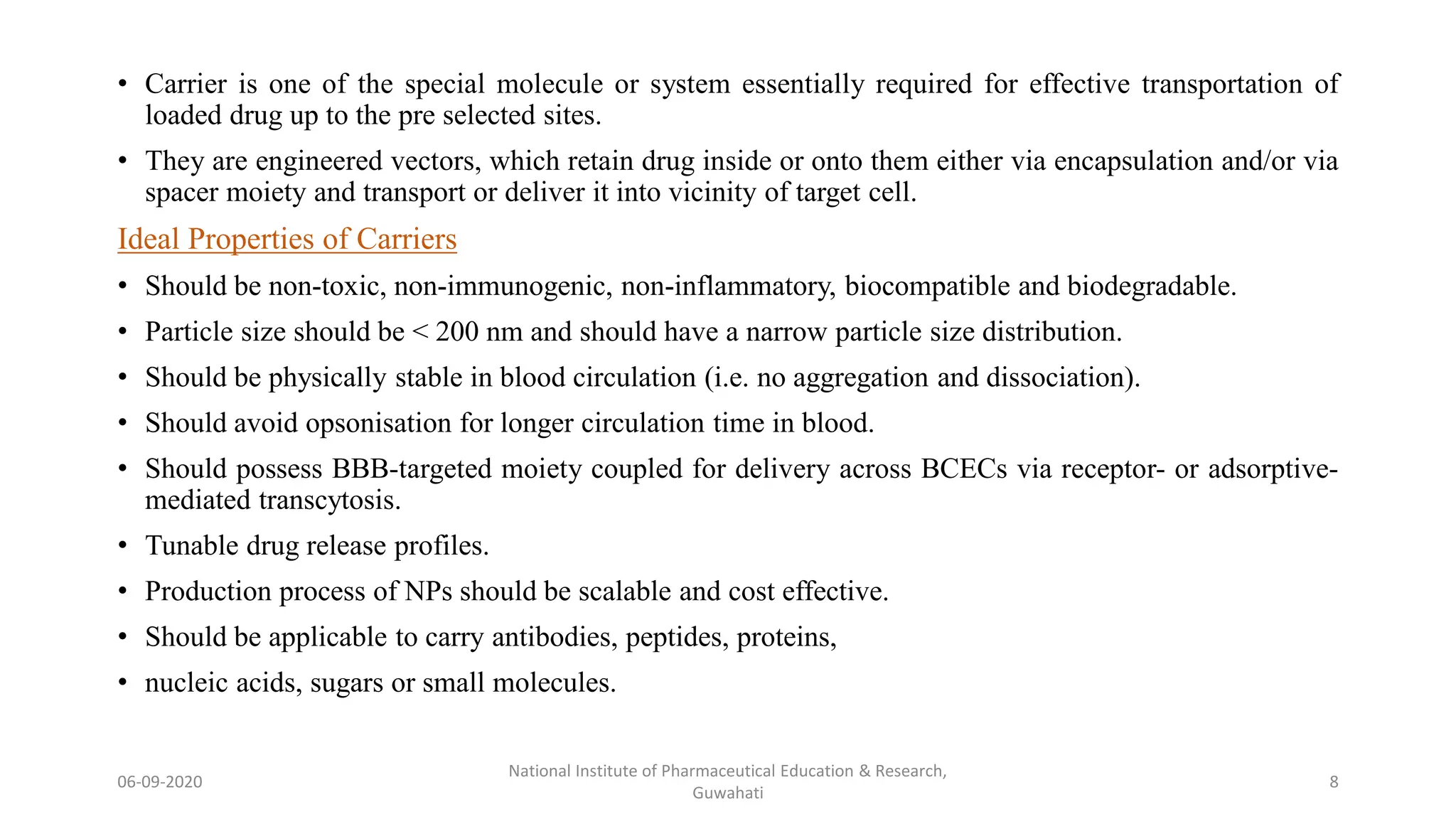 Ideal carrier system for Brain Targeting | PPT