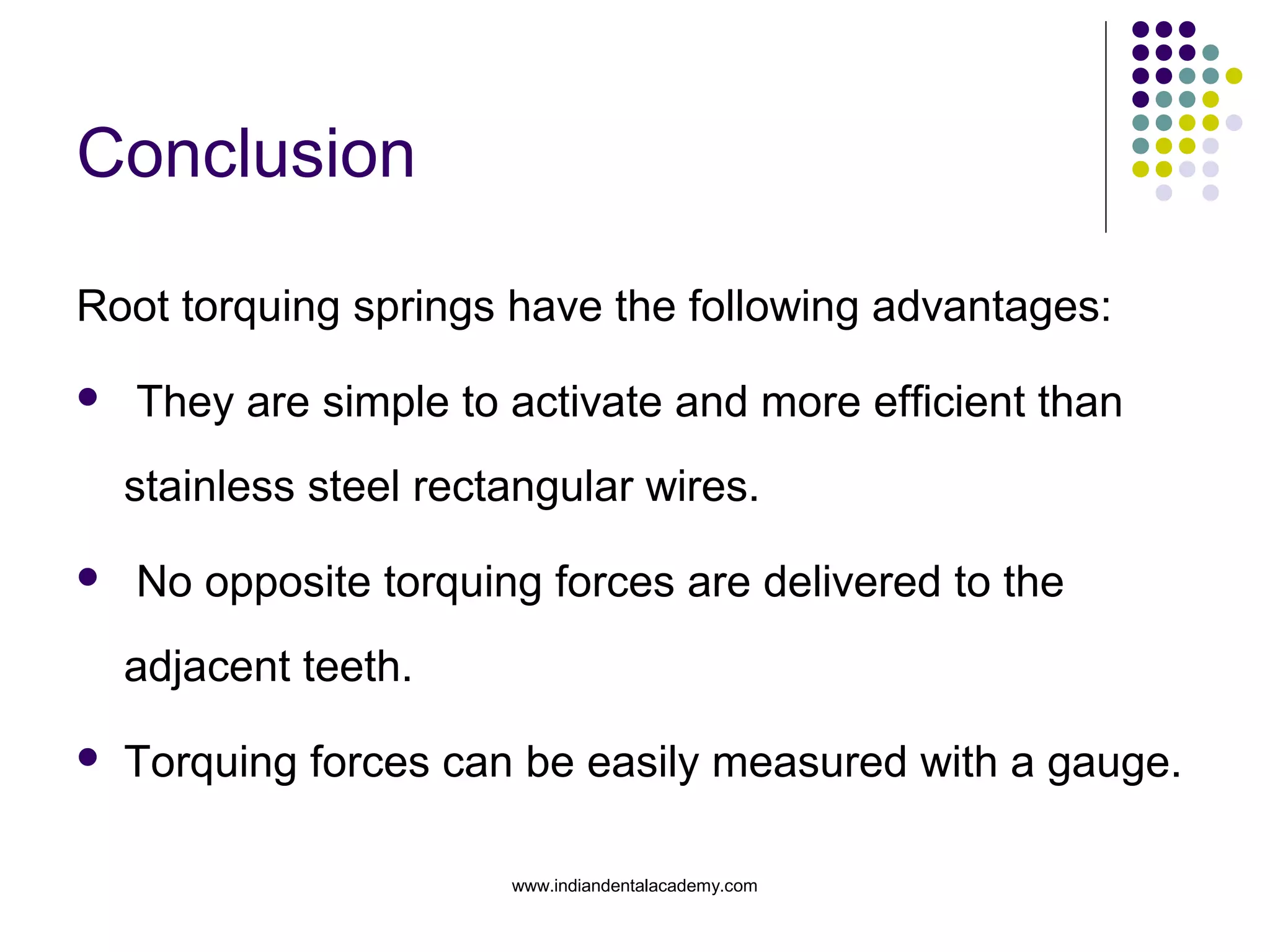 Palatal and buccal root torquing springs | PPT