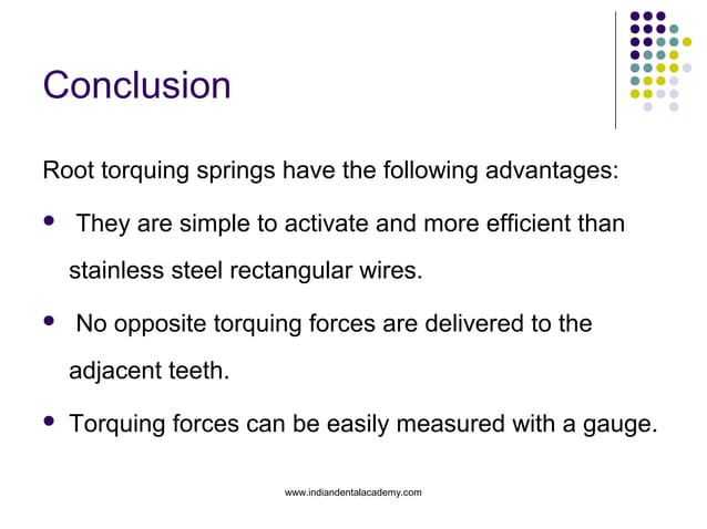 Palatal and buccal root torquing springs | PPT