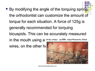 Palatal and buccal root torquing springs | PPT