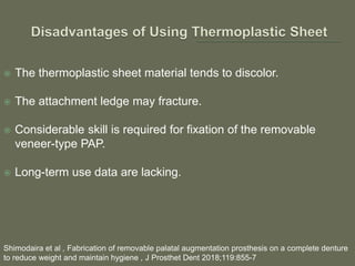 Removable Palatal Augmentation Prosthesis | PPTX