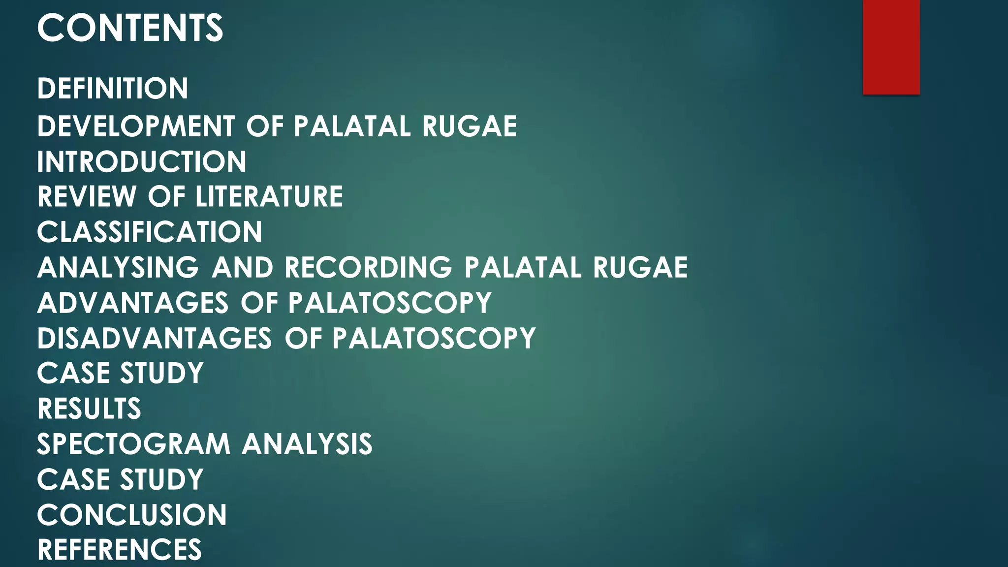 PALATAL RUGAE IN FORENSIC ODONTOLOGY | PDF