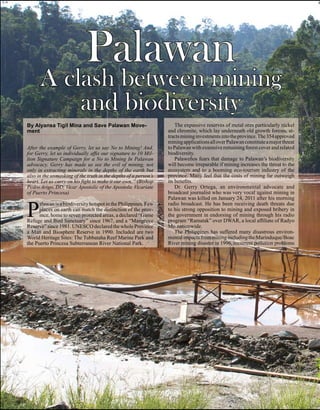 Palawan - A Clash Between Mining and Biodiversity | PDF