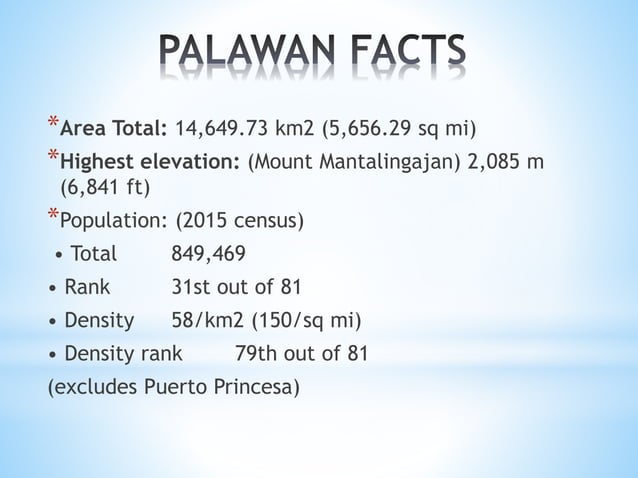 Palawan | PPTX | Geography | Science