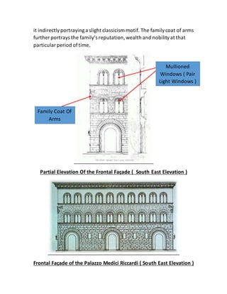 Palazzo Medici Riccardi Elevation