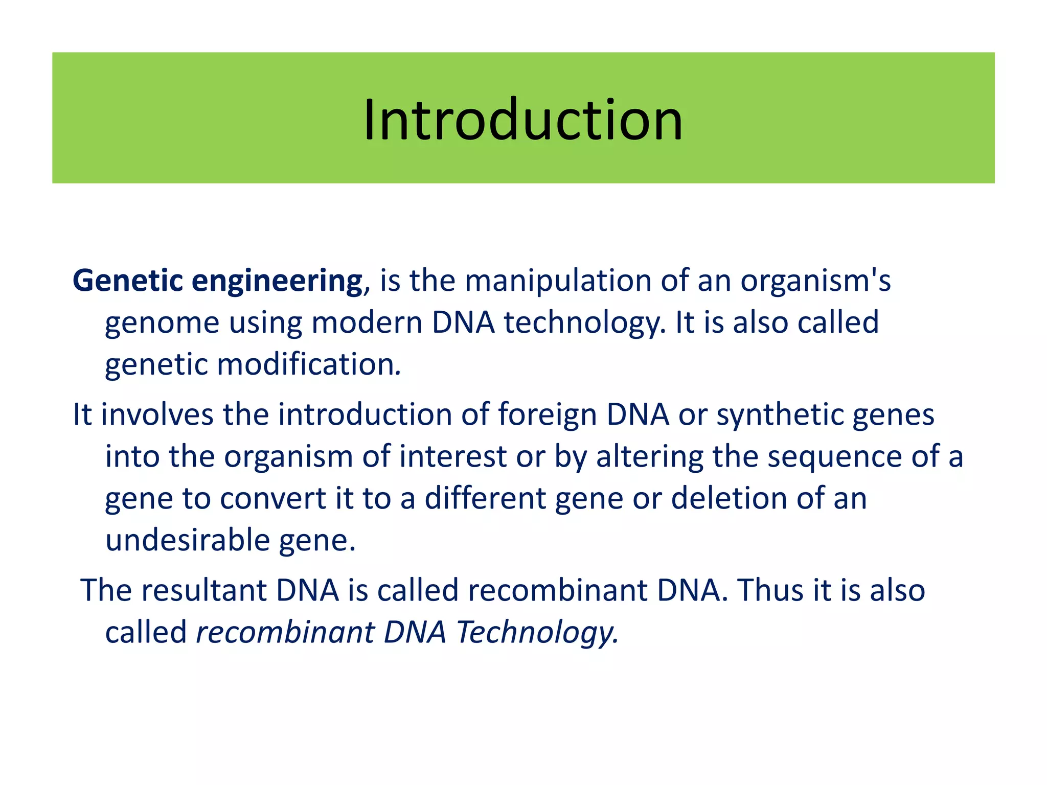 Genetic engineering and Transformation methods | PPTX