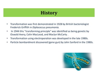 Genetic engineering and Transformation methods | PPTX