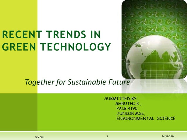 Green technology | PPTX