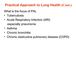 Practical Approach to Lung Health (PAL) in Bangladesh | PPT | Lung and ...