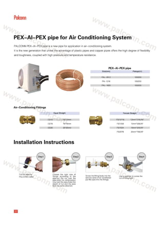Palconn pex pipe & fittings series catalog | PDF | Chemistry | Science