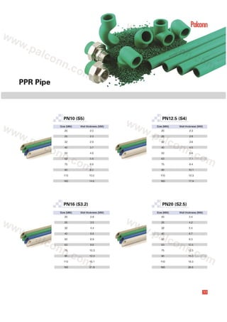 Palconn ppr pipe & fittings series catalog | PDF