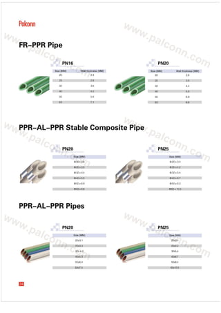 Palconn ppr pipe & fittings series catalog | PDF