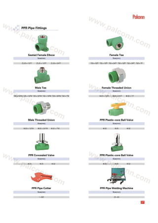 Palconn ppr pipe & fittings series catalog | PDF