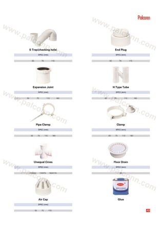 Palconn pvc pipe & fittings series catalog | PDF