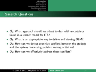 An Open and Inspectable Learner Modeling with a Negotiation Mechanism to Solve Cognitive ...