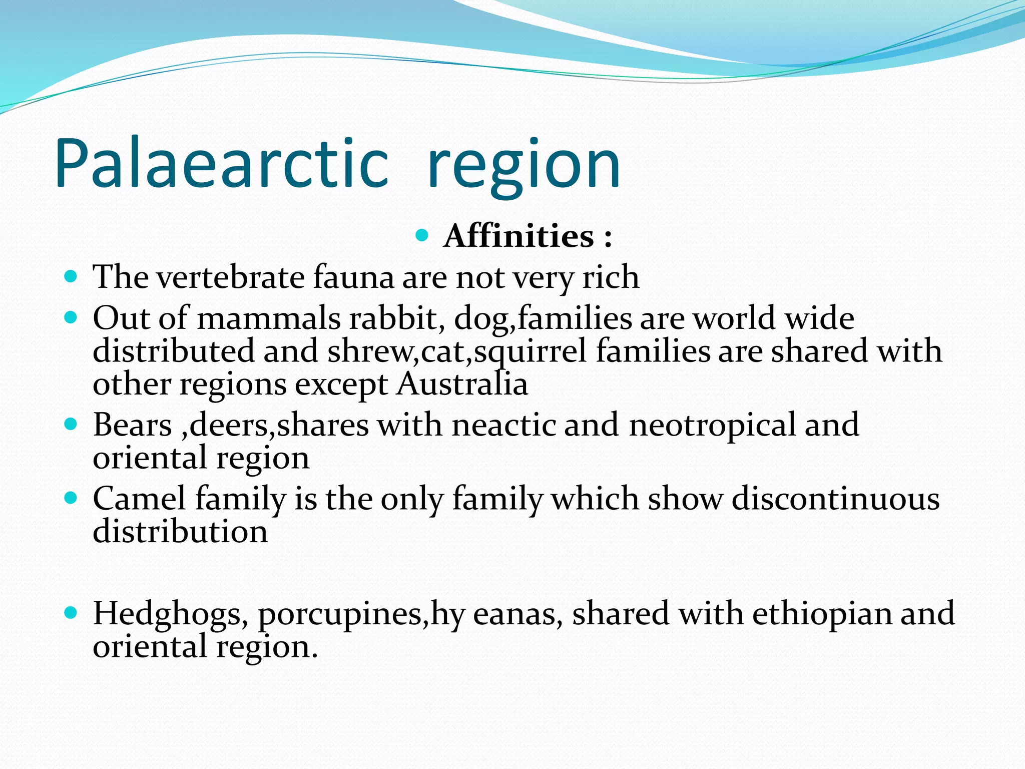 Palearctic region by Tassanam Naz | PPTX