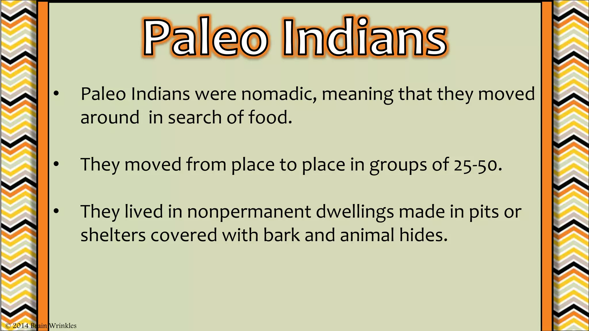 Paleo and Archaic Cultures | PPT