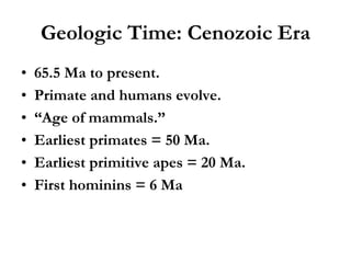 Paleoanthropology and Dating methods in Geology | PPT