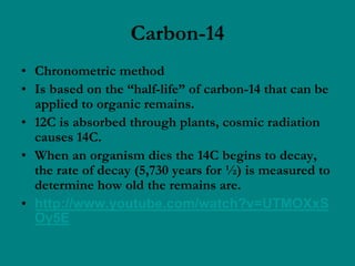 Paleoanthropology and Dating methods in Geology | PPT