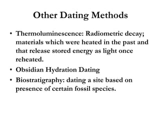 Paleoanthropology and Dating methods in Geology | PPT