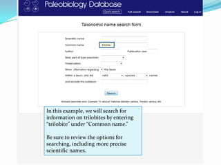Paleobiology Database | PPTX