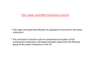 Paleobotany of angiosperms | PPTX