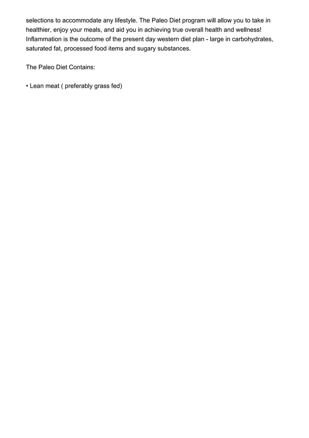 Paleo Diet Pdf
