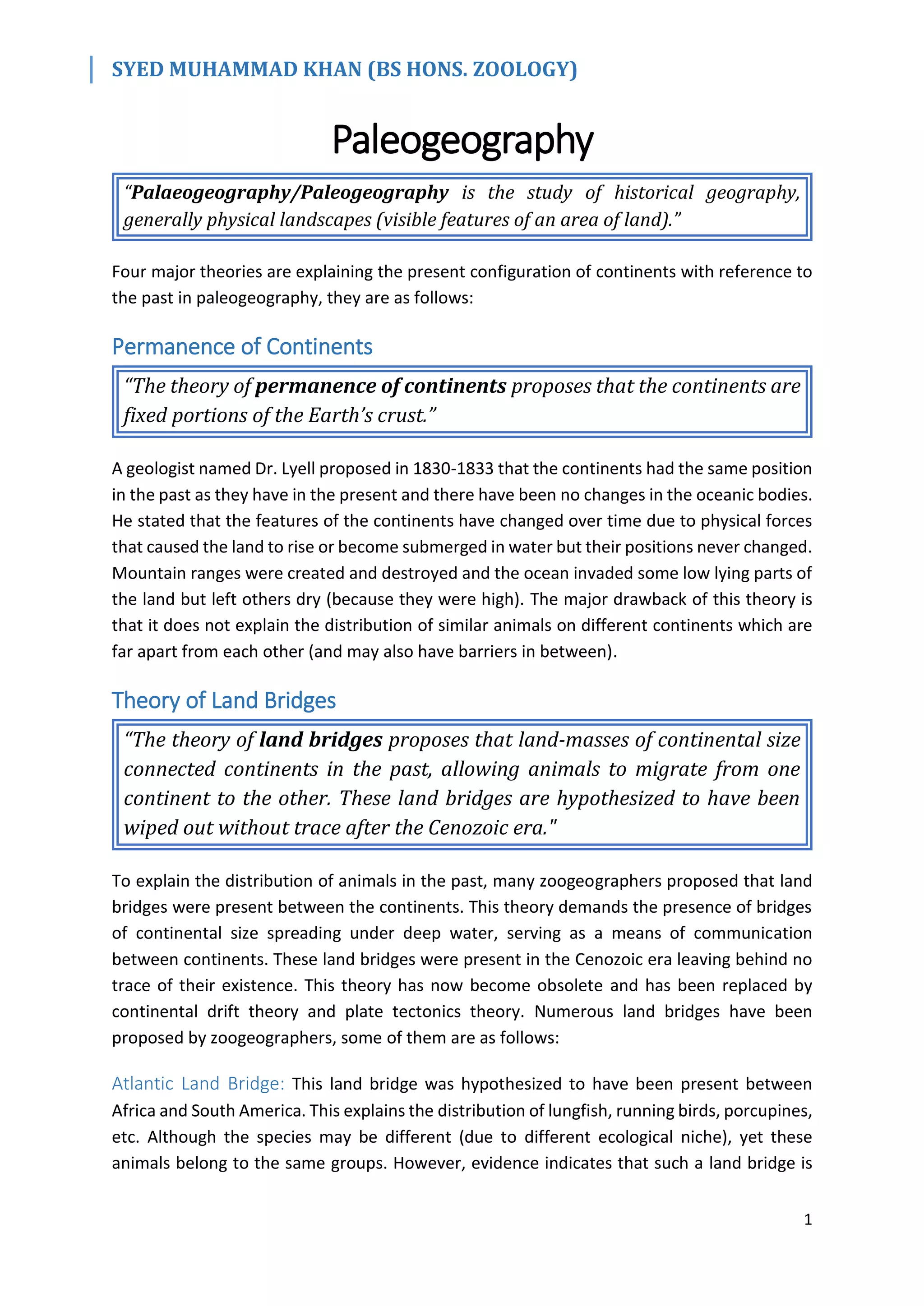 Paleogeography | PDF