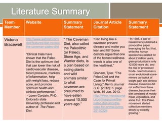 Paleolithic caveman diet | PPTX