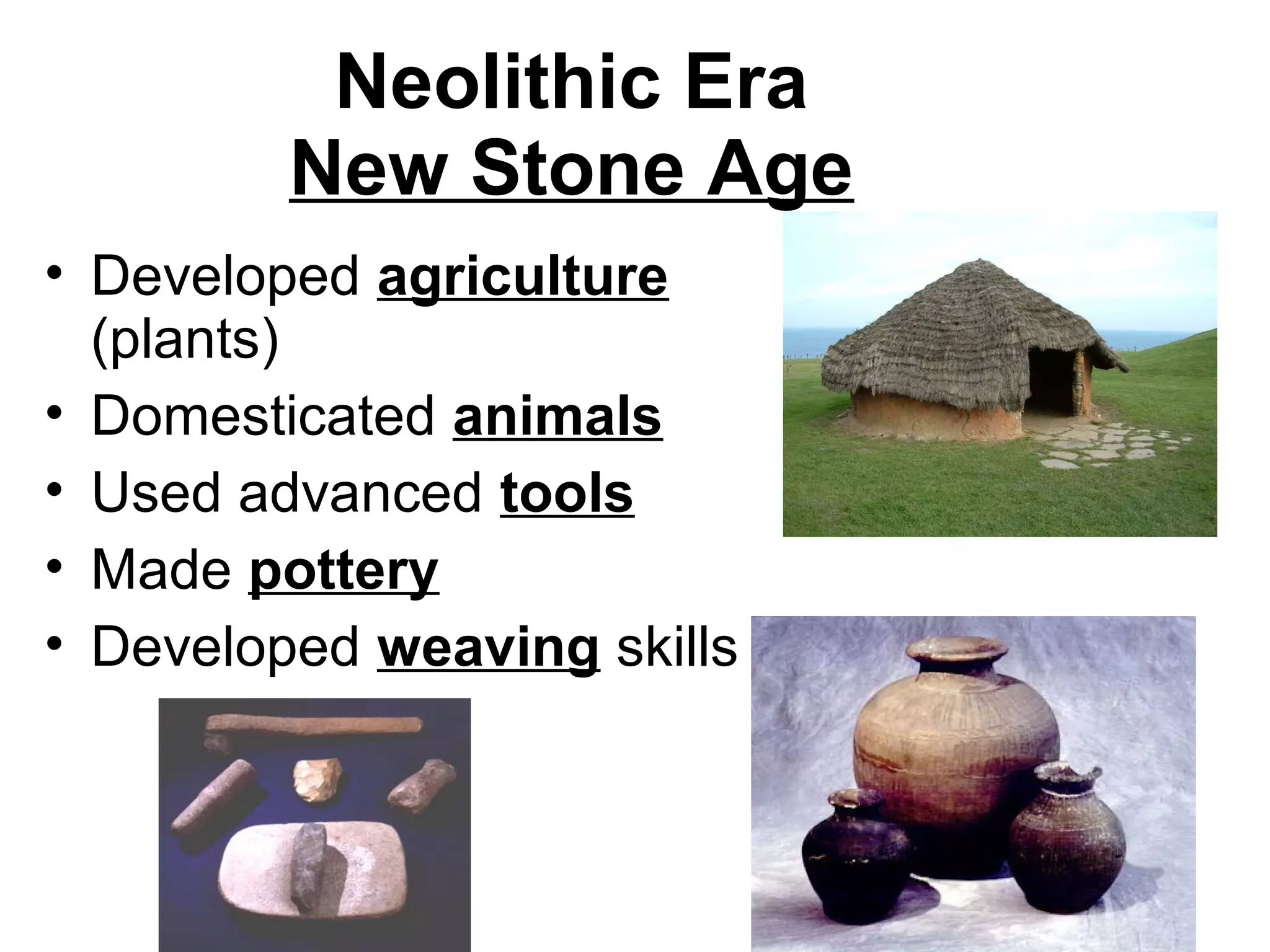 Paleolithic & Neollithic Era | PPT | Geology | Science